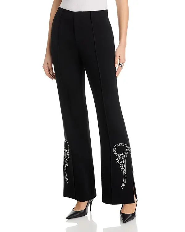 Cinq À Sept Cascading Ribbon Trousers - Black/ivory