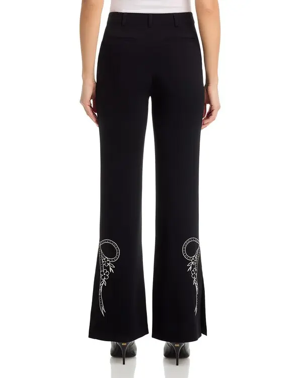 Cinq À Sept Cascading Ribbon Trousers - Black/ivory
