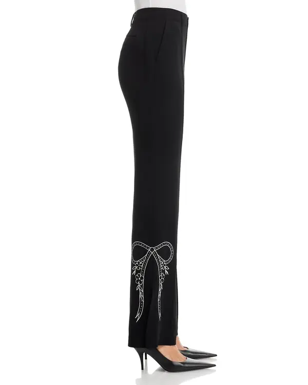 Cinq À Sept Cascading Ribbon Trousers - Black/ivory