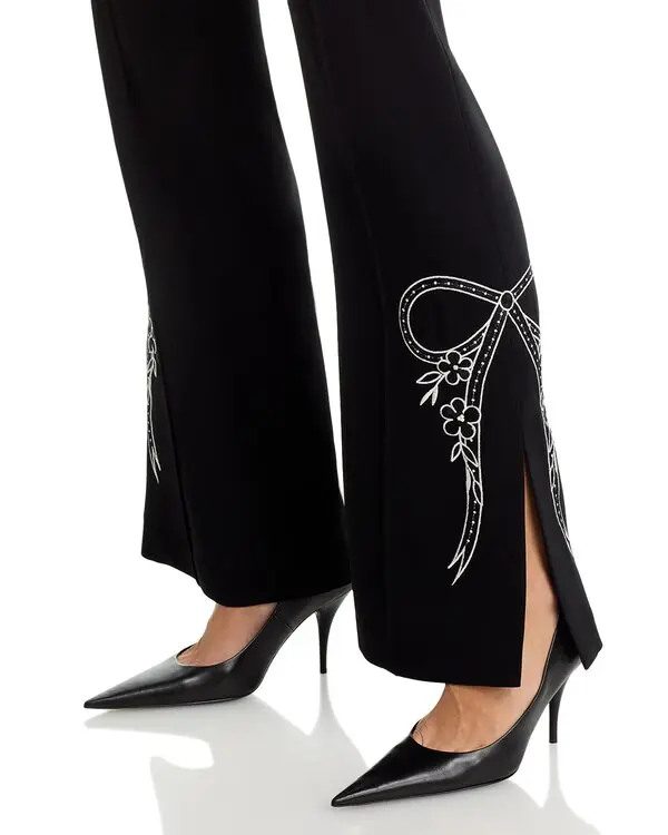 Cinq À Sept Cascading Ribbon Trousers - Black/ivory