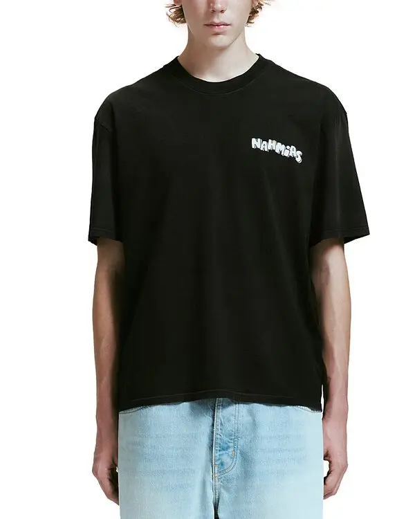 NAHMIAS Flower Trip Boxy Tee - Aged Black Jersey
