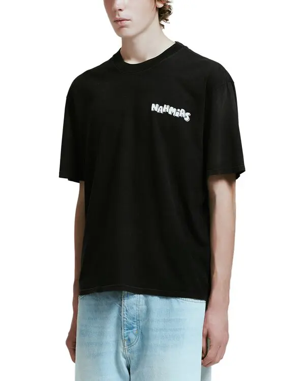 NAHMIAS Flower Trip Boxy Tee - Aged Black Jersey