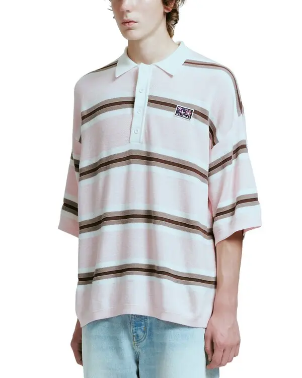 NAHMIAS Knit Striped Polo