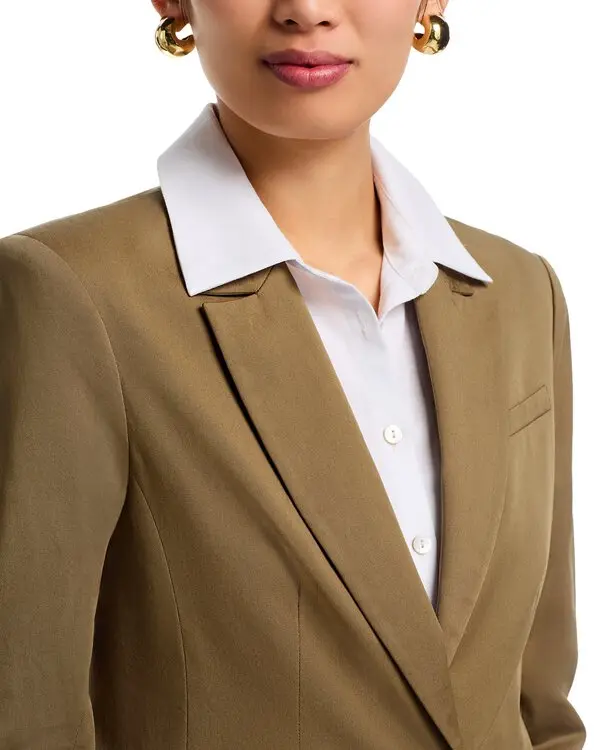 Cinq À Sept Peri Ruched Sleeve Jacket - Dark Olive