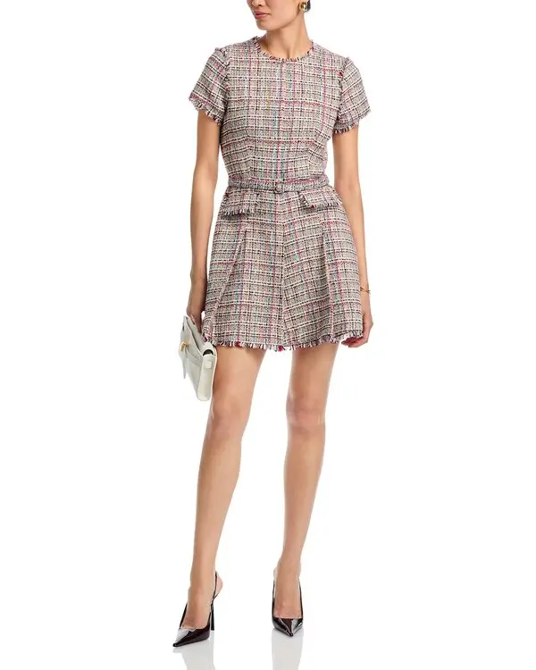 Cinq À Sept Wildflower Tweed Kelsey Mini Dress