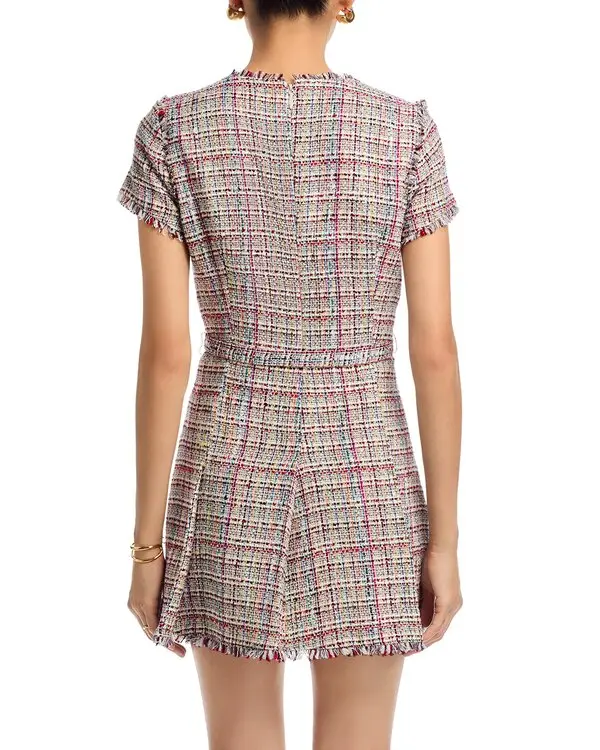 Cinq À Sept Wildflower Tweed Kelsey Mini Dress