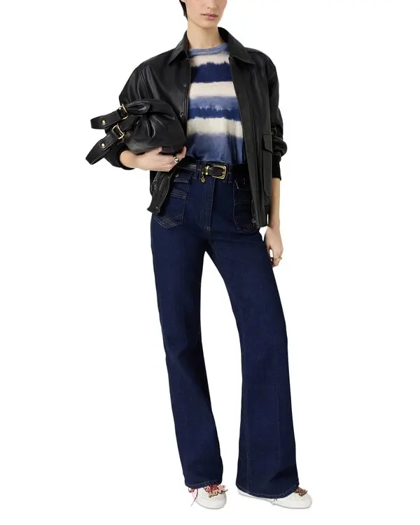 Gerard Darel Mabinty Linen Top - Indigo