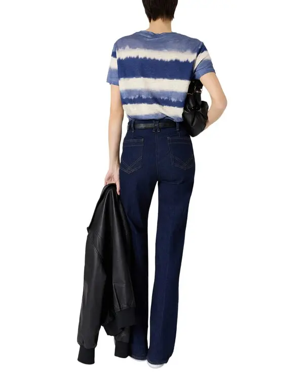 Gerard Darel Mabinty Linen Top - Indigo