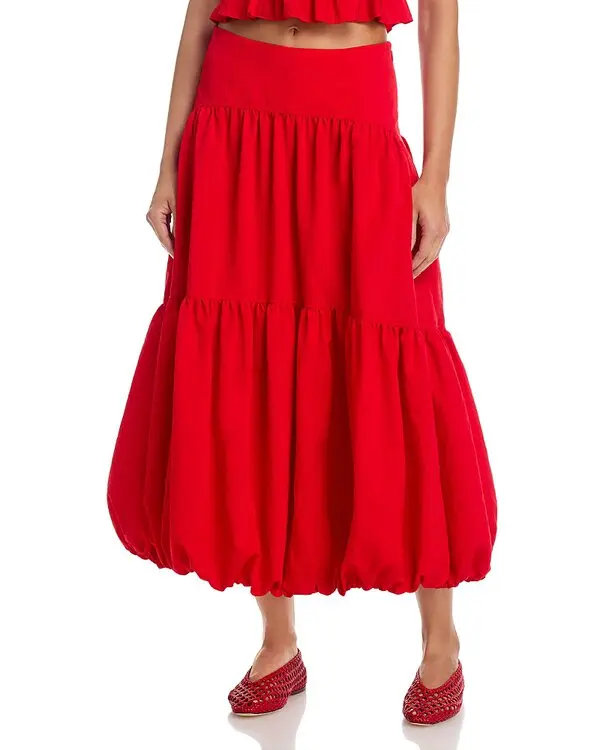 Cinq À Sept Blythe Tiered Skirt - Goji Berry
