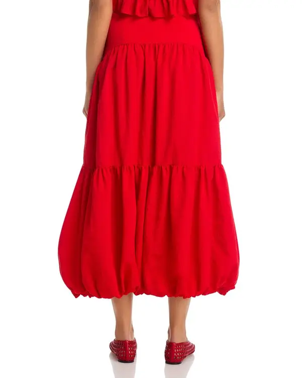 Cinq À Sept Blythe Tiered Skirt - Goji Berry