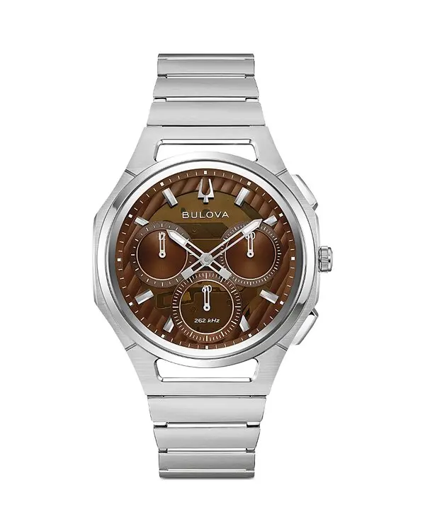 Bulova Luxury Progressive Sport Chronograph, 41.5mm - Silver/black