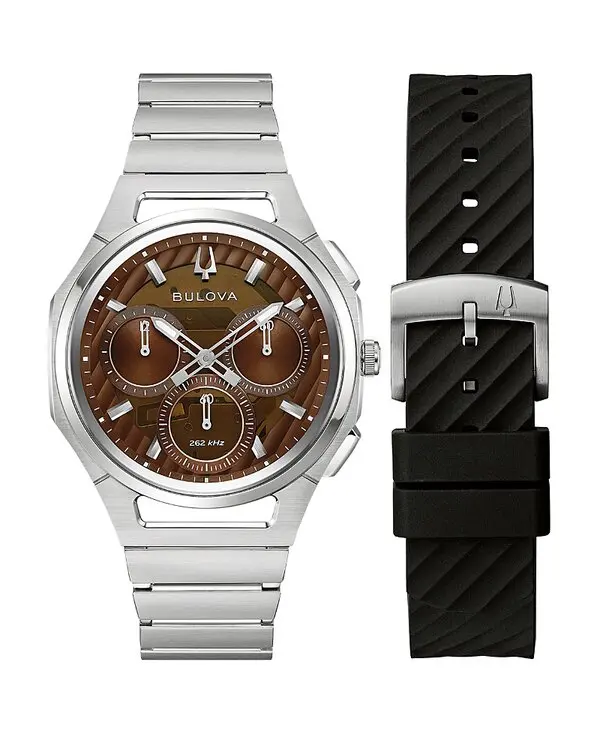 Bulova Luxury Progressive Sport Chronograph, 41.5mm - Silver/black
