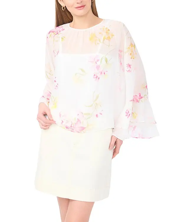 Vince Camuto Double Ruffle Sleeve Blouse