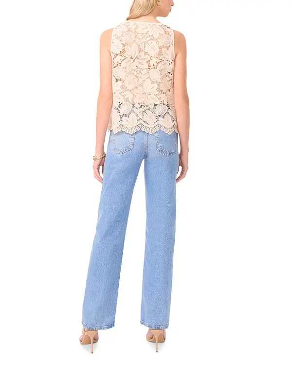 Vince Camuto Lace Button-down Shell