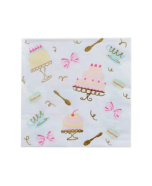 JOLLITY & CO Let Them Eat Cake Large Paper Napkins, Set Of 16 - Multicolor