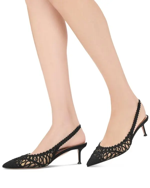 AQUAZZURA Kahlo Slingback 50 Pumps - Black