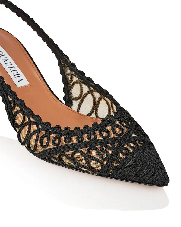 AQUAZZURA Kahlo Slingback 50 Pumps - Black