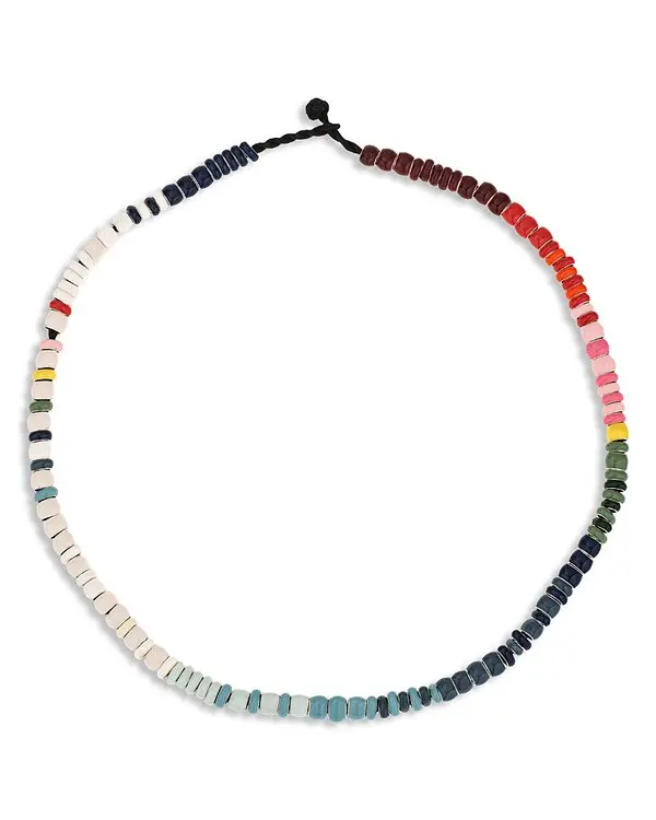 Adina Reyter Sterling Enamel Bead Party Carnival Collar Necklace, 16 - Silver