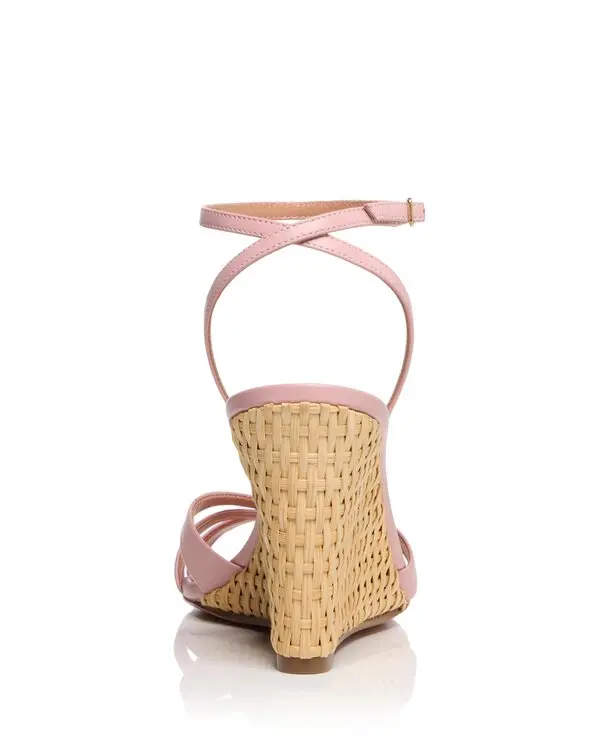 AQUAZZURA Tati 85 Wedge Sandals - Light Blush