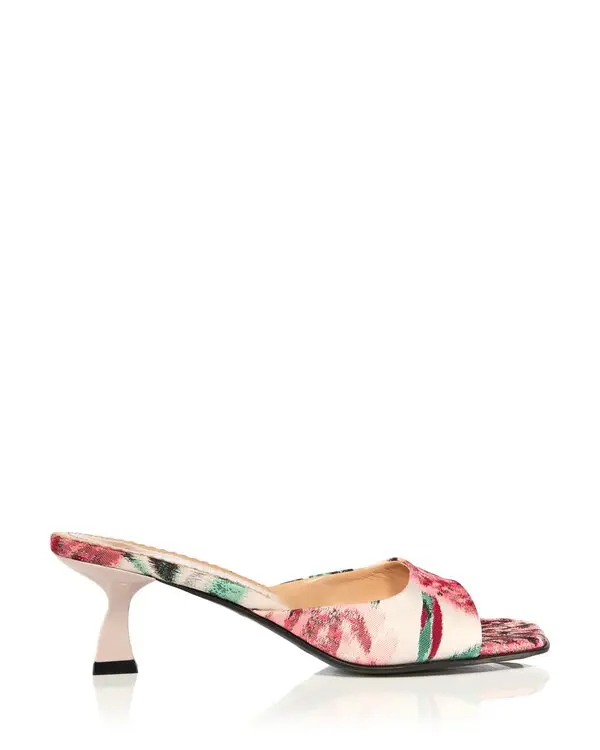 NODALETO Kitten Heel Mule Sandals