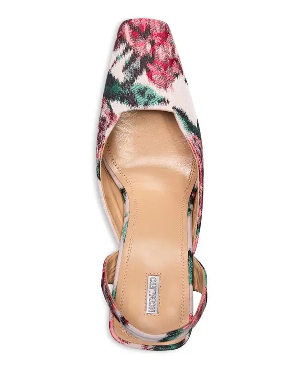 NODALETO Kitten Heel Mule Sandals