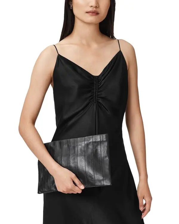 ALLSAINTS Bettina Small Panel Leather Clutch