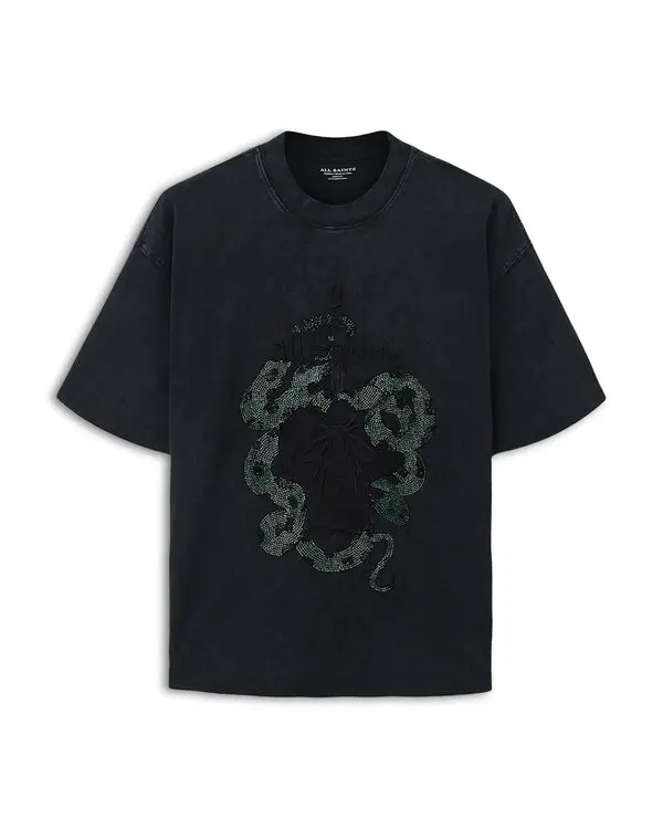 ALLSAINTS Embellished Skull Graphic Tee