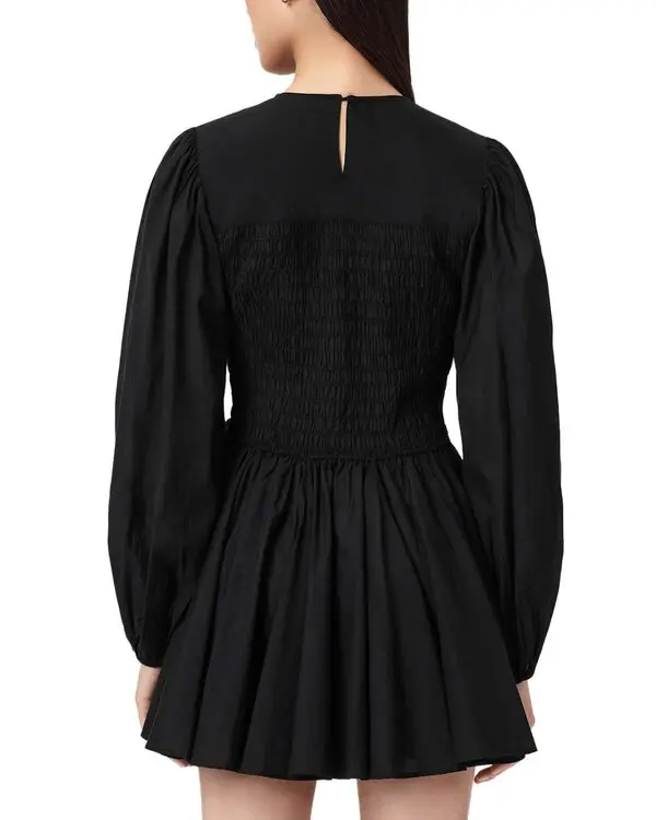 ALLSAINTS Chia Smocked Mini Dress - Black