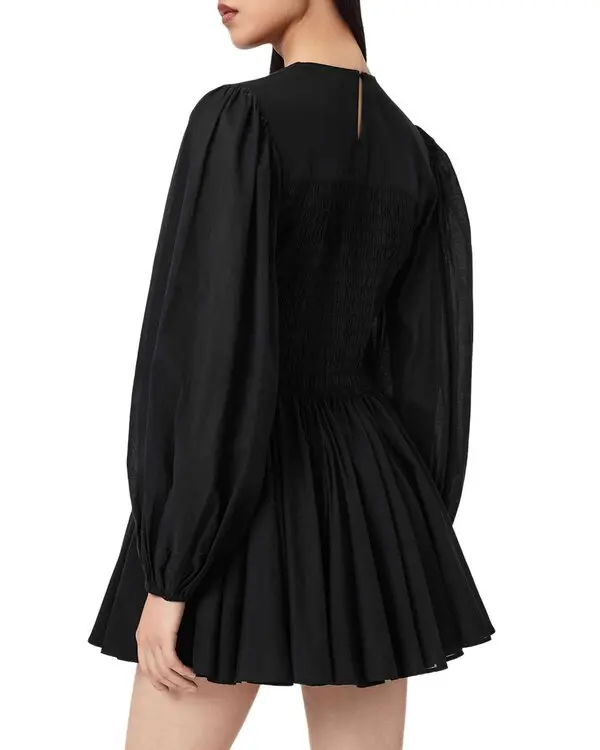 ALLSAINTS Chia Smocked Mini Dress - Black