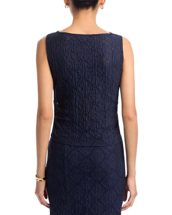 Veronica Beard Selah Tank Top - Navy
