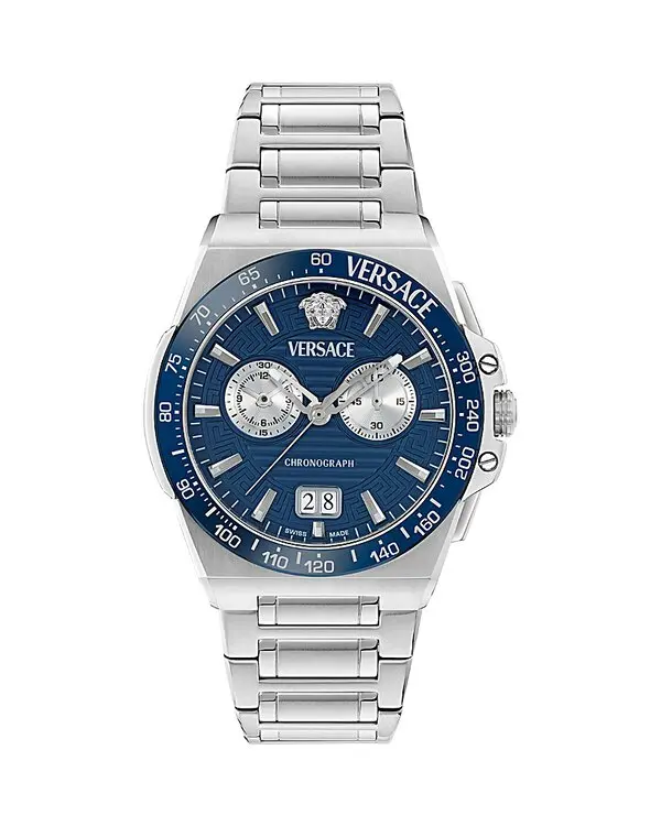 Versace Greca Reaction Chronograph, 43mm - Stainless Steel