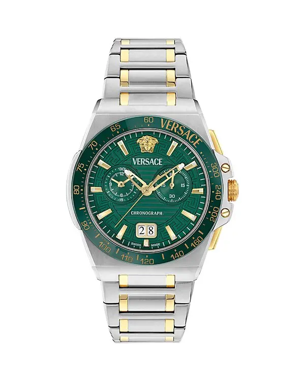 Versace Greca Reaction Chronograph, 43mm - Two Tone
