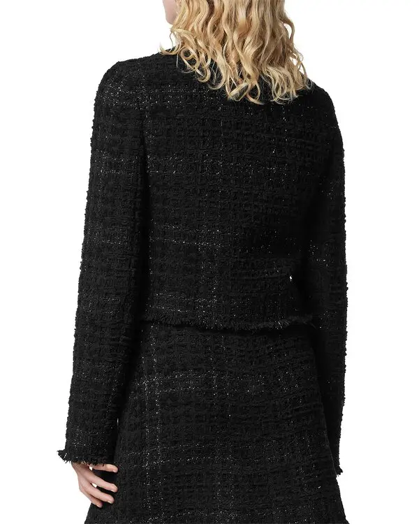 Versace Tonal Cotton Mix Tweed Jacket