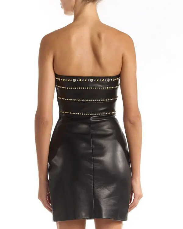 Versace Nappa Plonge' Leather Dress