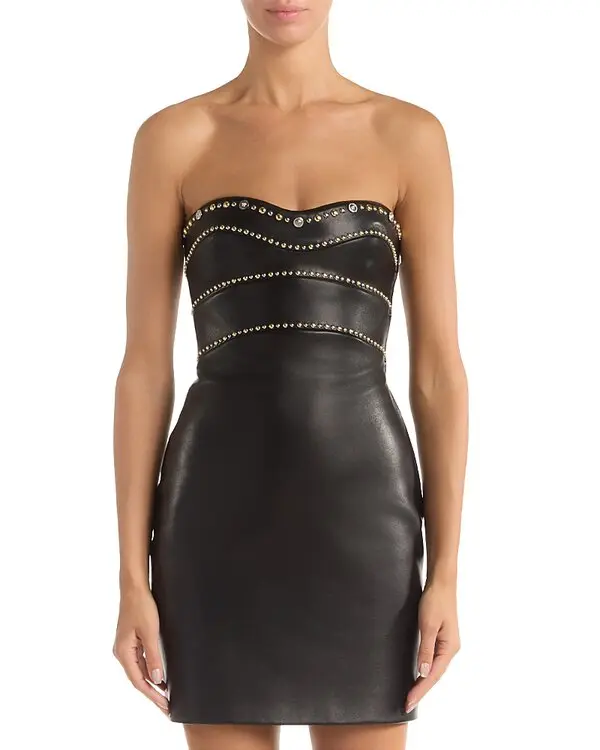 Versace Nappa Plonge' Leather Dress