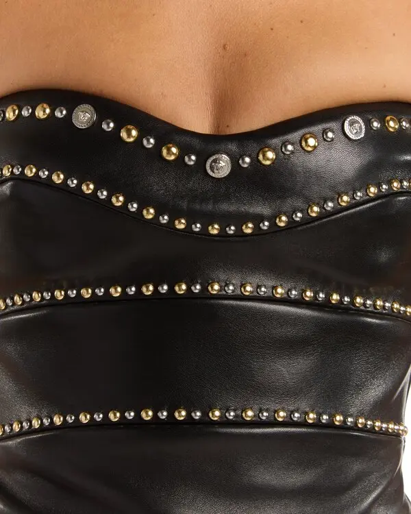 Versace Nappa Plonge' Leather Dress
