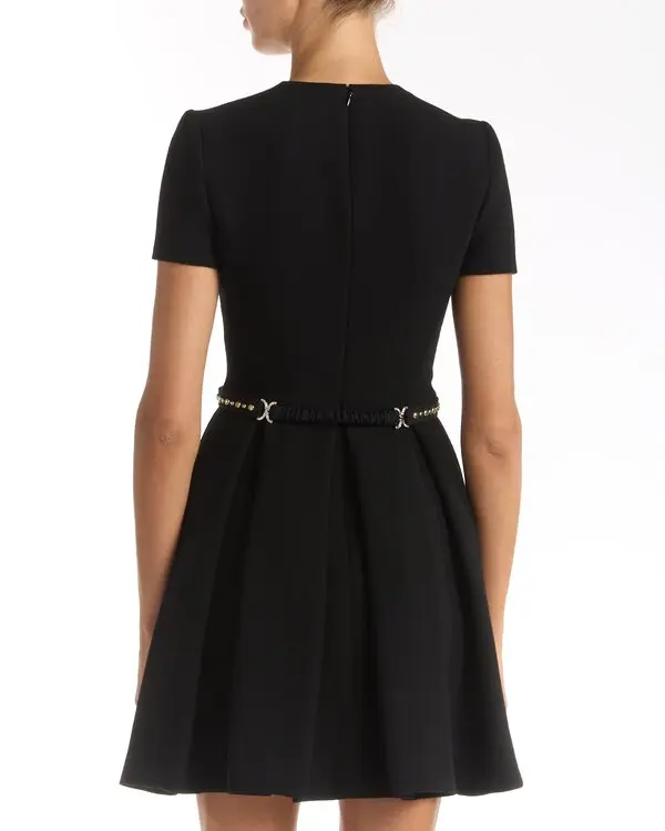 Versace Belted Wool Dress