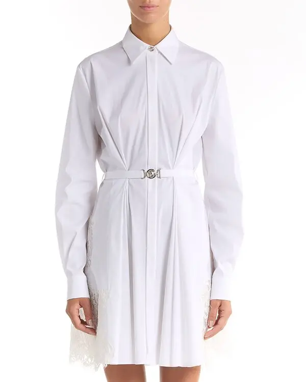 Versace Poplin Belted Dress - Optical White