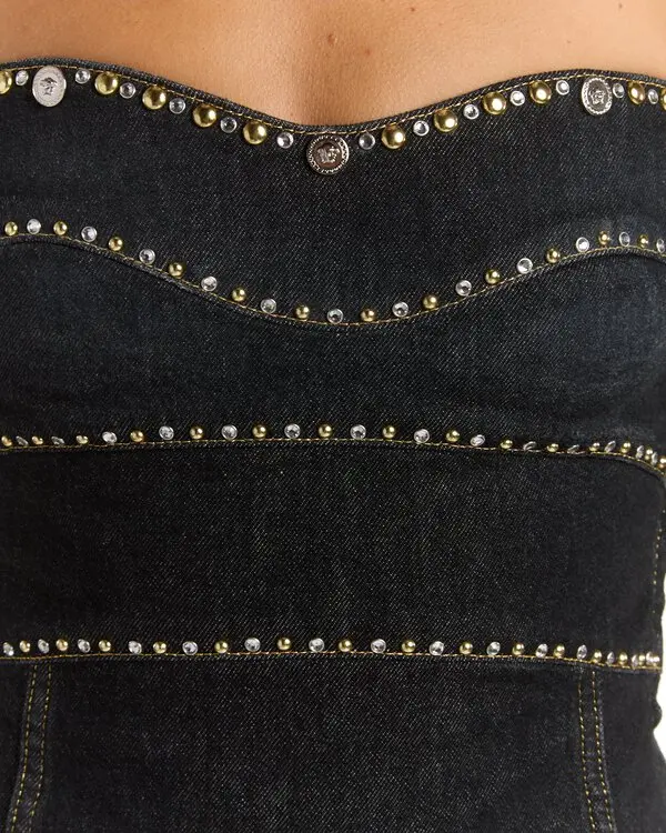 Versace Stone Washed Denim Dress