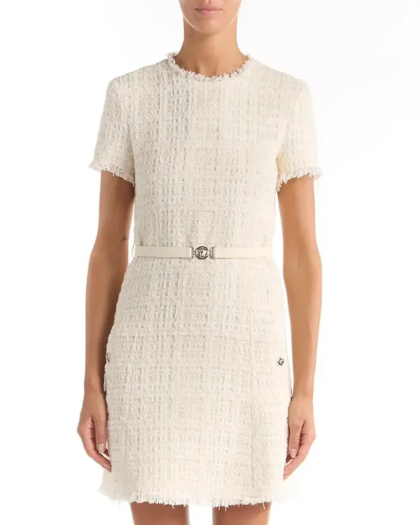 Versace Tonal Mix Tweed Dress