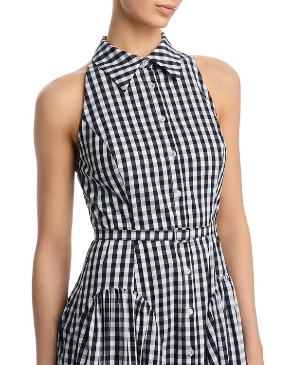 MILLY Maxine Gingham Midi Dress