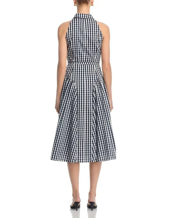 MILLY Maxine Gingham Midi Dress