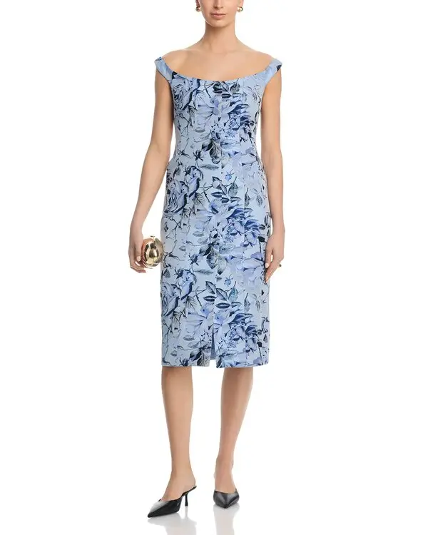 MILLY Floral Jaquard Dress
