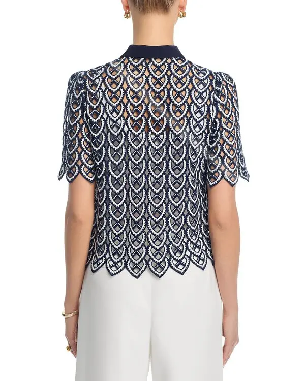 MILLY Addison Lace Top