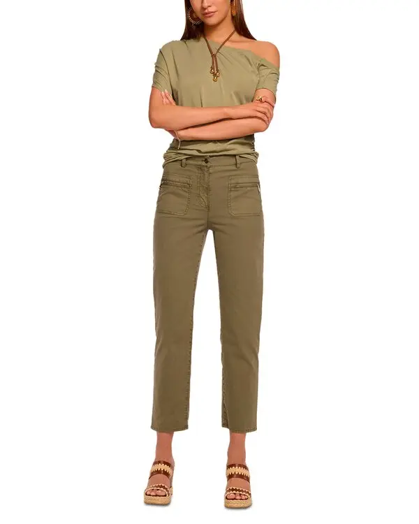 Ramy Brook Emmy Canvas Ankle Pants
