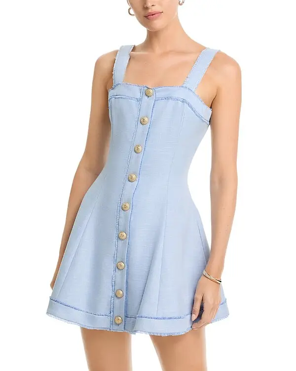 Generation Love Whitney Suiting Dress - Chambray Blue
