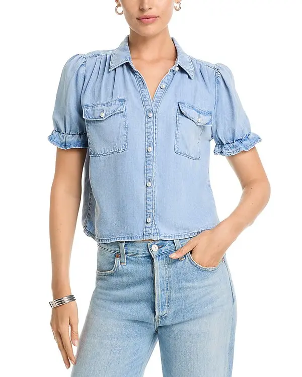 Generation Love Minella Denim Shirt - Light Blue