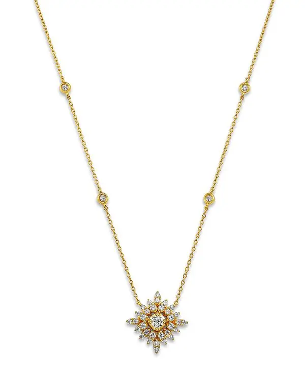 Bloomingdale'S Diamond Starburst Pendant Necklace, 0.50 Tcw - Gold