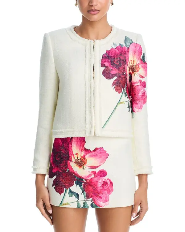 Alice + Olivia Landon Cropped Boxy Jacket