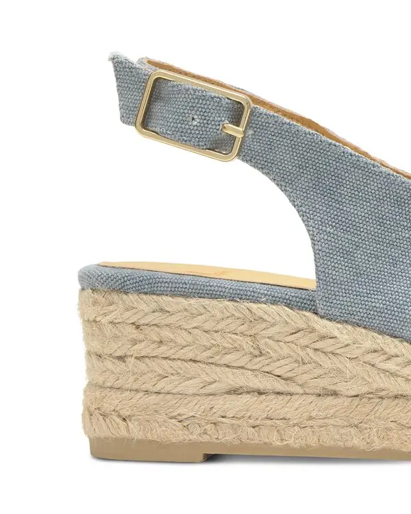 CastaÑer Dosalia Espadrille Wedge Pumps - Aqua